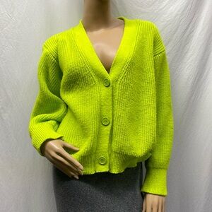 Jon & Anna | Sweaters | Jon Anna Contemporary Lime Green Cardigan ...